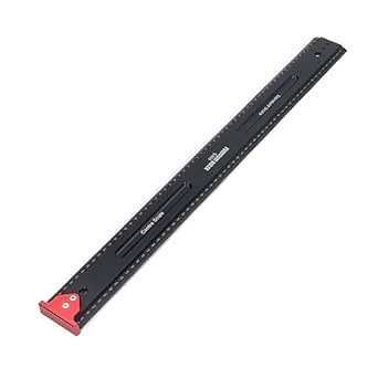 Woodworking Ruler, 600mm Aluminum Alloy Precision Pocket Ruler Metal T ...