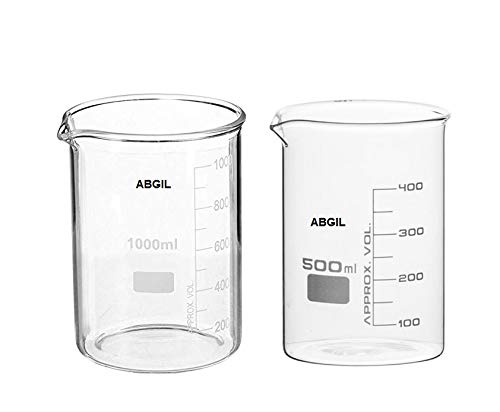 ABG BOROSILICATE GLASS BEAKERS 1000ML AND 500ML. : Amazon.in ...
