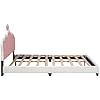 Amazon.com: Bellemave Full Size Princess Bed Frame with Crown Headboard ...