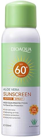 Amazon.com: BIOAQUA Aloe Vera Sunscreen Spray SPF60+ PA+++ UVA/UVB ...