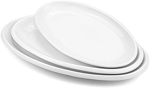 Amazon.com | Yesland 2 Pack 16" Porcelain Large Oval Serving Plates ...