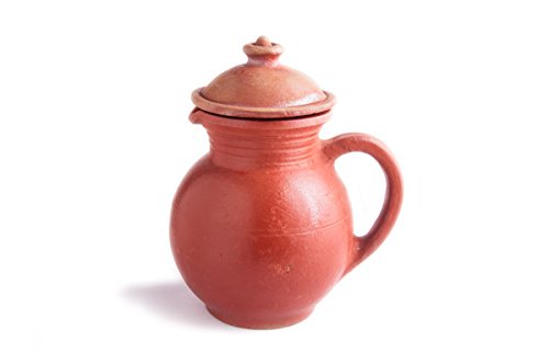 Buy Zishta Clay Water Jug | 1 Litre | Set of 2| Red | Clay Classic ...