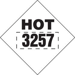 Accuform MPL770FV100 & Placards 4-Digit DOT Placards HOT 3257(49CFR ...