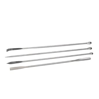 4Pcs Stainless Steel 304 Lab Spatula Set Double Ended Mixing Spoon ...