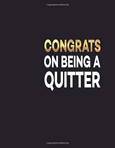 Congrats On Being A Quitter: Funny Office Gift, Coworkers Well Gifts ...