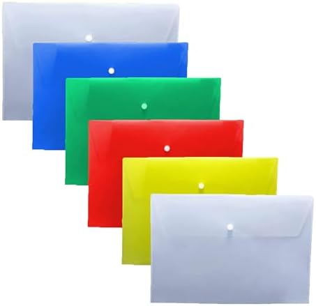 Shuban 6 Pcs Documents File Folder Poly-Plastic Certificate Organizer ...