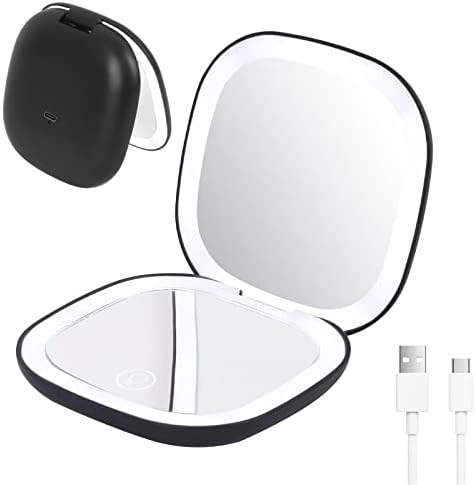 Amazon.com - ZAKVOP LED Compact Mirror with Light, Rechargeable Makeup ...