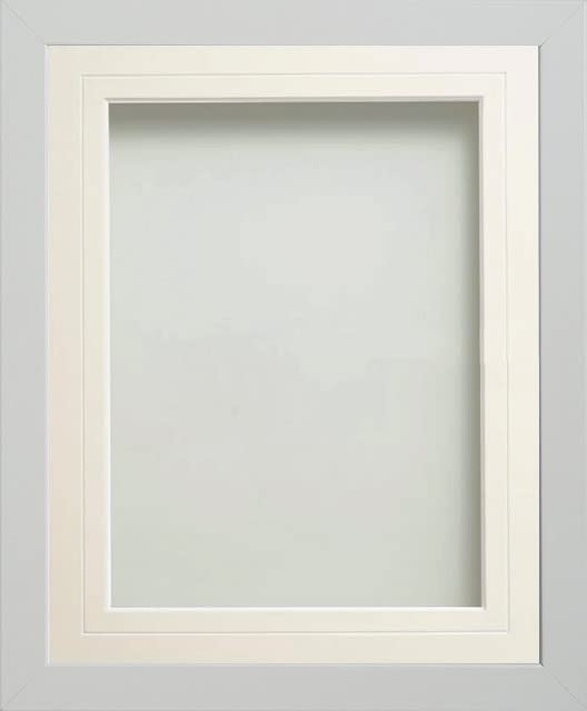 Frame Company Allington White Photo Frame with White V-Groove Mount, 12 ...