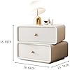 Amazon.com: 360° Rotating Night Stand with Drawers, Leather Desktop Bed ...