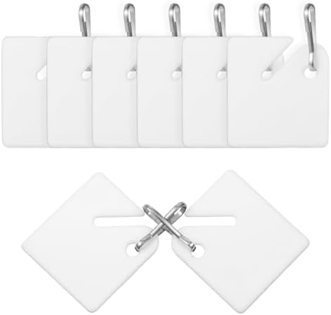 Amazon.com : 50 PCS Slotted Key Tags, Slotted Plastic Tags with Metal ...