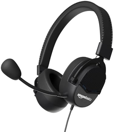 amazon basics 7.1 USB Gaming Wired Over Ear Headphones with Mic ...