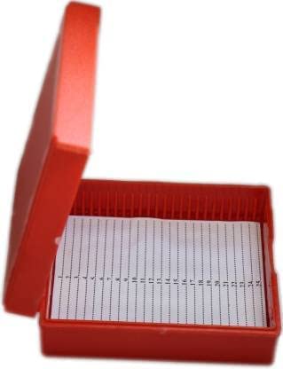 Microscope Slide Box, Size 25 Slides Packing With Index : Amazon.in ...