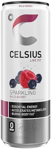 Amazon.com : CELSIUS Sparkling Wild Berry Energy Drink, 12 Fl Oz Cans ...