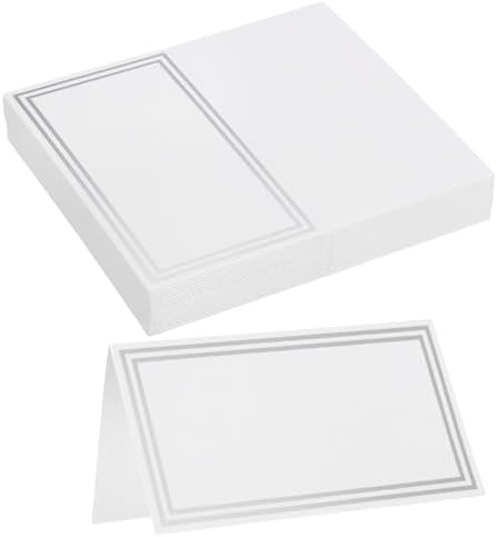 Amazon.com: MECCANIXITY 20pcs Place Cards, Line Border Printable Place ...