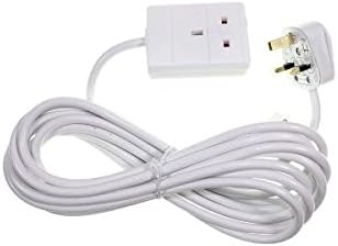 Extension lead 3 Meter long Single Socket Mains Power Extension Lead ...