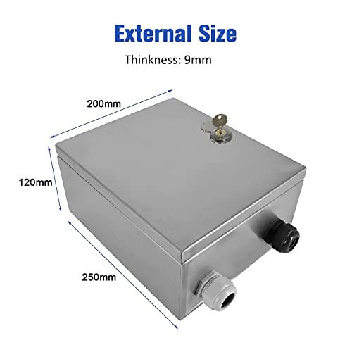 Simmpatuu Stainless Steel Electrical Box 25x20x12CM,Indoor Wall Mounted ...