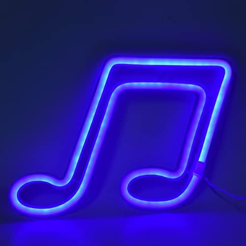 ENUOLI Music Note Shape LED Neon Decorative Night Light Pedestal ...