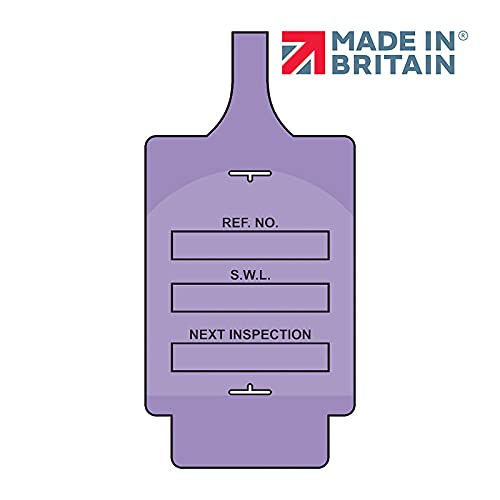 ‘Asset Tag Flex Safe Working Load’ Tag, Lilac (Pack of 50) – BigaMart