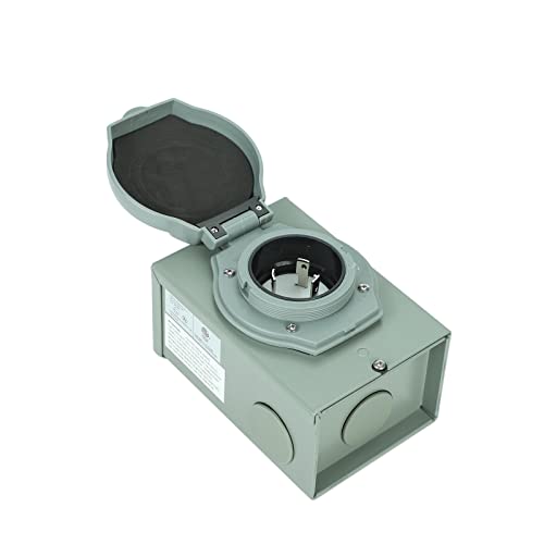 Snapklik.com : 3 Prong 30 Amp Generator Power Inlet Box, NEMA L5-30P ...