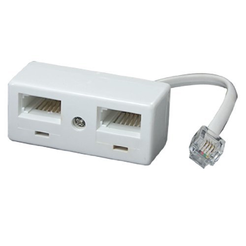 Generic Male RJ11 US Plug to Dual UK BT Socket Telephone Adapter ...