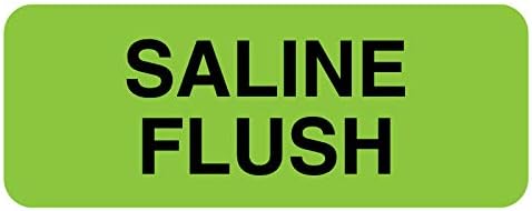 Amazon.com: United Ad Label Medication Labels Saline Flush 2-1/4" x 7/8 ...