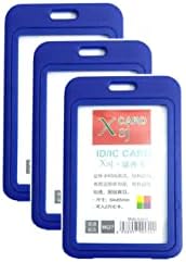 Plastic Box ID Card Holder Id Badge, Vertical, Double Sides Visible ...