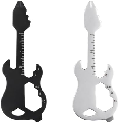 12 in 1 Keychain Multi-tool, 2 Pcs Mini EDC Tool, Guitar Keychain ...
