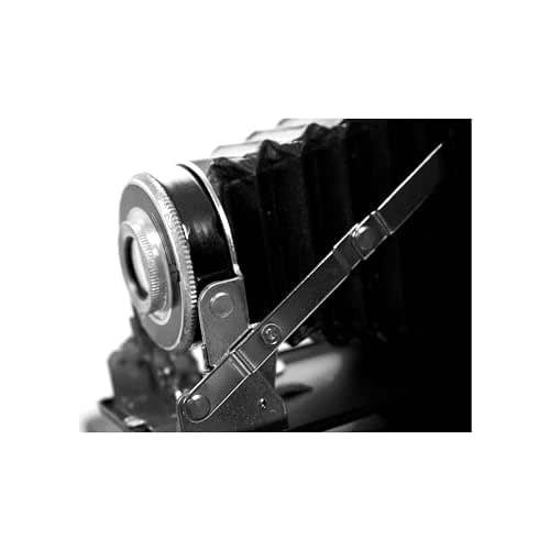 Amazon.com: Black & White Vintage Film Camera with Open Bellows Side ...
