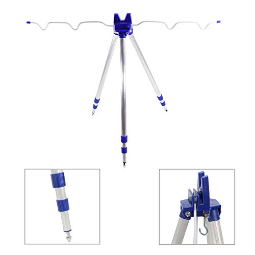 DIGIFLEX Fishing Rods Tripod Stand Rest for Sea Beach Shore Pier Tackle ...