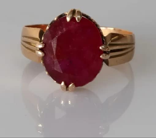 Buy Empirical Jewels Pure Gold Ring Ladies Ruby Gemstone With ...
