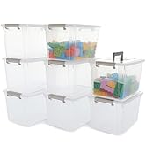 Citylife 64L Collapsible Storage Bins with Lids Plastic Storage ...
