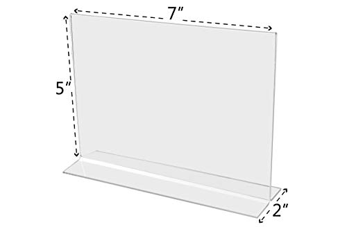 Snapklik.com : FixtureDisplays 6PK 7 X 5 Clear Acrylic Sign Holder For ...