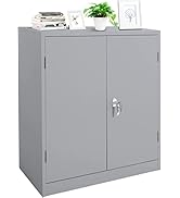 Amazon.com: Atripark Metal Storage Cabinet with Doors, Lockable Steel ...