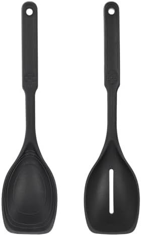 Amazon.com: Silicone Cooking Spoon w Measuring Marks, Flat and Shard ...
