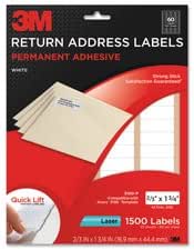 Amazon.com : 3M Permanent Return White Address Laser Labels : Labels ...
