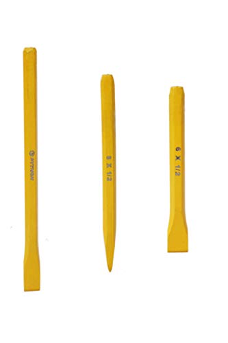 Python Flat & Pointed Cold Construction Mason Chisel 3pc Set : Amazon ...