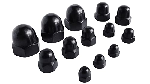 Black Stainless Steel Cap Nut M3 M4 M5 M6 M8 M10 Hex Acorn Dome Head ...