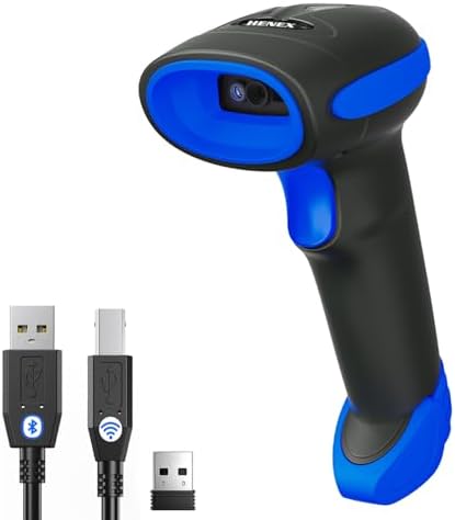 FINGERS 2D-QuickScan WL5 Wireless Barcode Scanner (2D Technology, 3-in ...