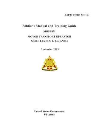 STP 55-88M14-SM-TG Soldier's Manual and Training Guide MOS 88M Motor ...