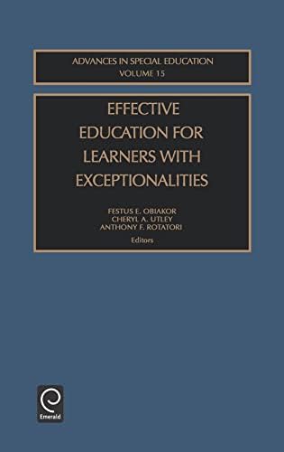 Buy Effective Education for Learners with Exceptionalities Book Online ...