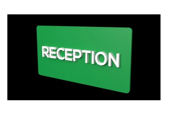 Premium 3D signage made up of acrylic material (RECEPTION SINAGE BOARD ...