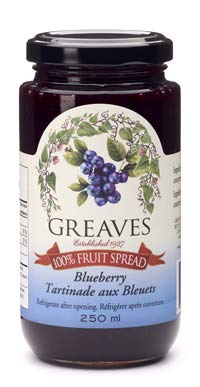 Amazon.com : Greaves Blueberry Jam, 250 ML : Everything Else