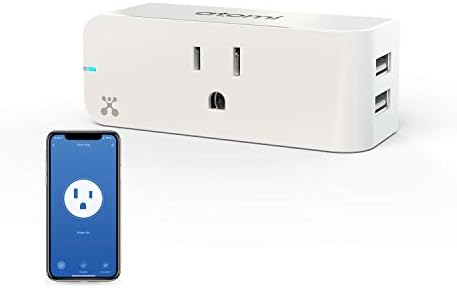 Atomi Smart WiFi Plug, Built-in Dual 2.4A USB Ports, Occupies One ...