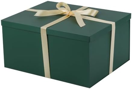 Amazon.com: UoeRing 1Pcs Green Extra Large gift box with lids 16.5×13×8 ...
