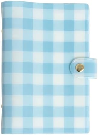 Amazon.com : Pearhead Blue Gingham 5x7 Binder Journal with Snap Closure ...
