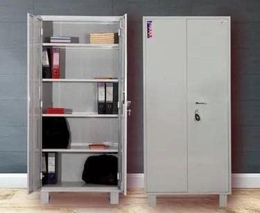 Grey Double Door Office Steel Almirah, with Locker : Amazon.in: Home ...