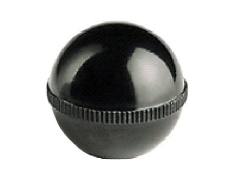 Amazon.com: 1.38 dia, 3/8-16 thds, Black Phenolic Ball Knob w/Knurl Brass Insert : Industrial ...