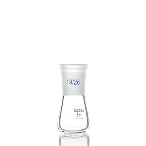 OGYCLVJV 8 Uds.-matraz Erlenmeyer de 5ml con boca molida estándar ...