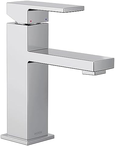 Moen Revyl Chrome One-Handle Single Hole Modern Bathroom Sink Faucet ...