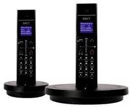 Idect X1i TWIN-B Digital Cordless Designer Phone Twin Pack with ...